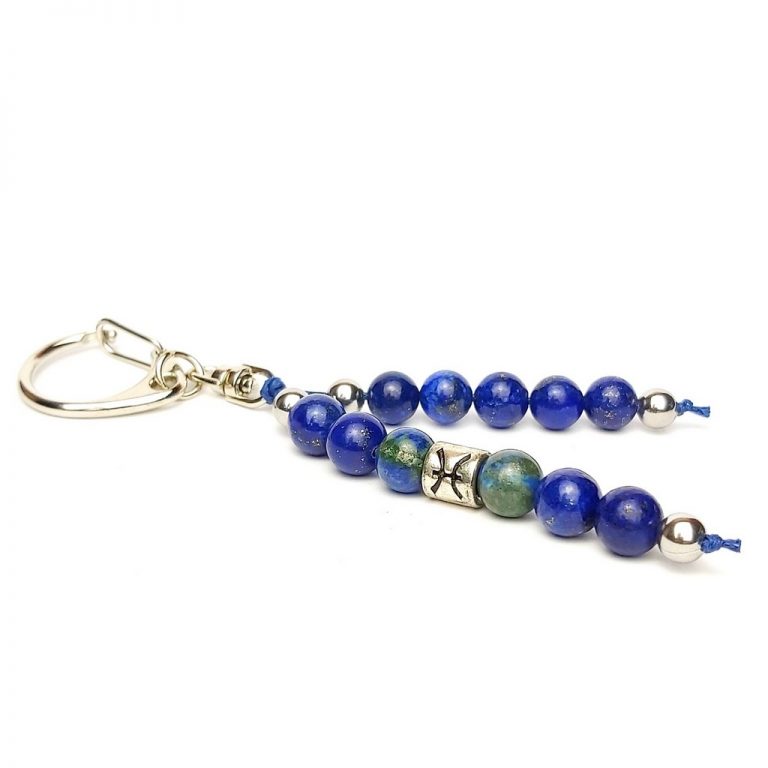 Halak horoszkóp kulcstartó - Fary handmade ásványos kulcstartó